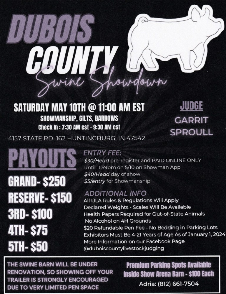 Dubois County Fairgrounds – You can find all of the information you need for the Dubois County 4 ...